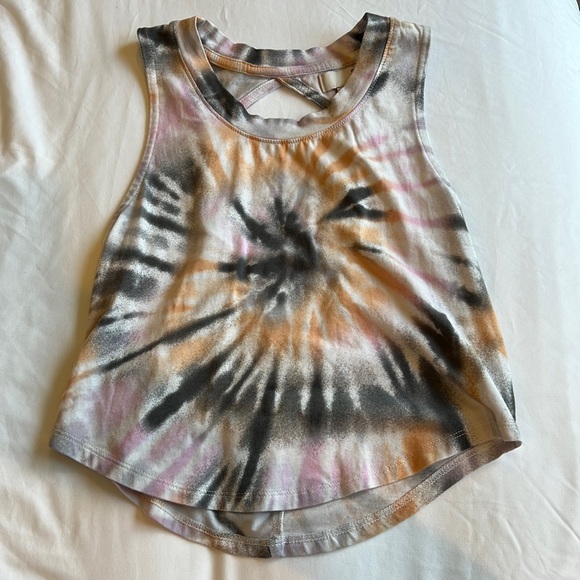 SO | Tops | Tiedye Tank Crop Top With Open Back And Twist Design | Poshmark